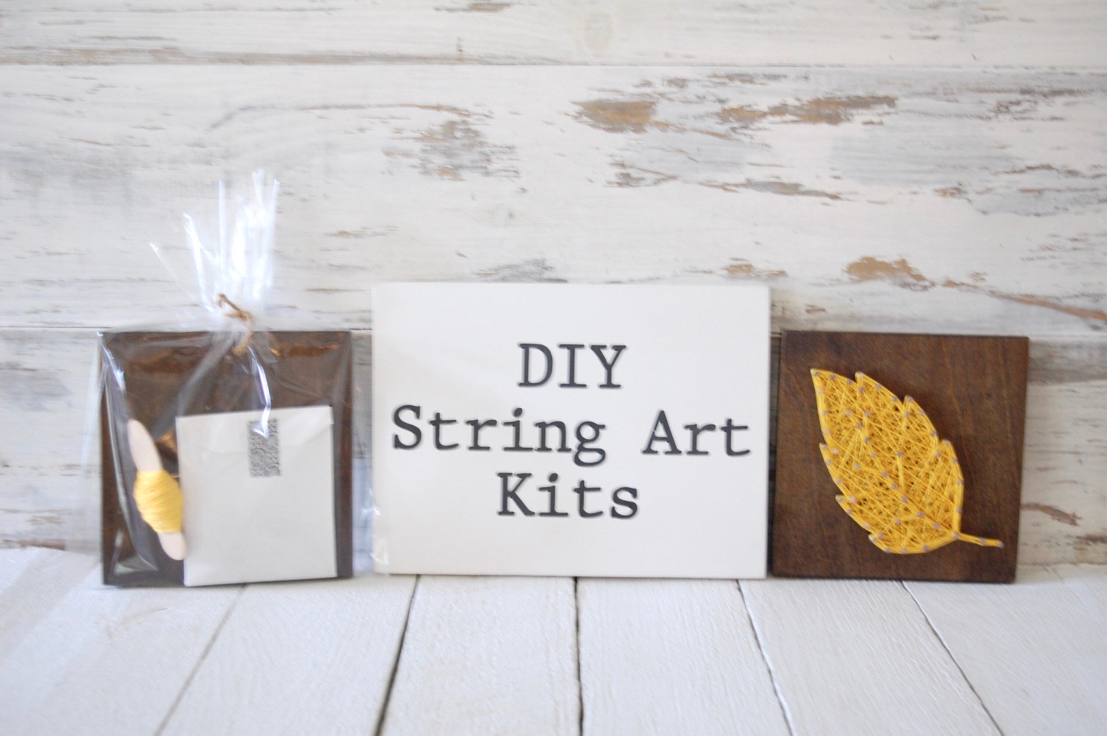 DIY Leaf String Art Kit Do it yourself fall decor farmhouse | Etsy