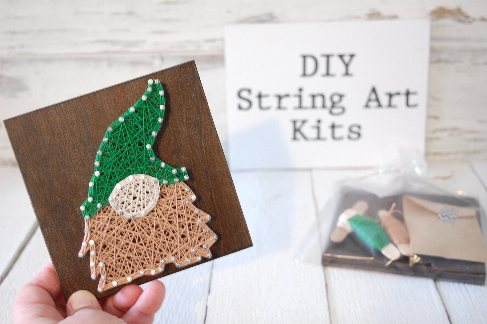 DIY St Patricks day gnome String Art Kit Do it yourself | Etsy