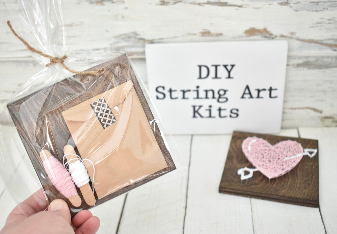 DIY HEART and Arrow String Art Kit Do It Yourself Heart | Etsy