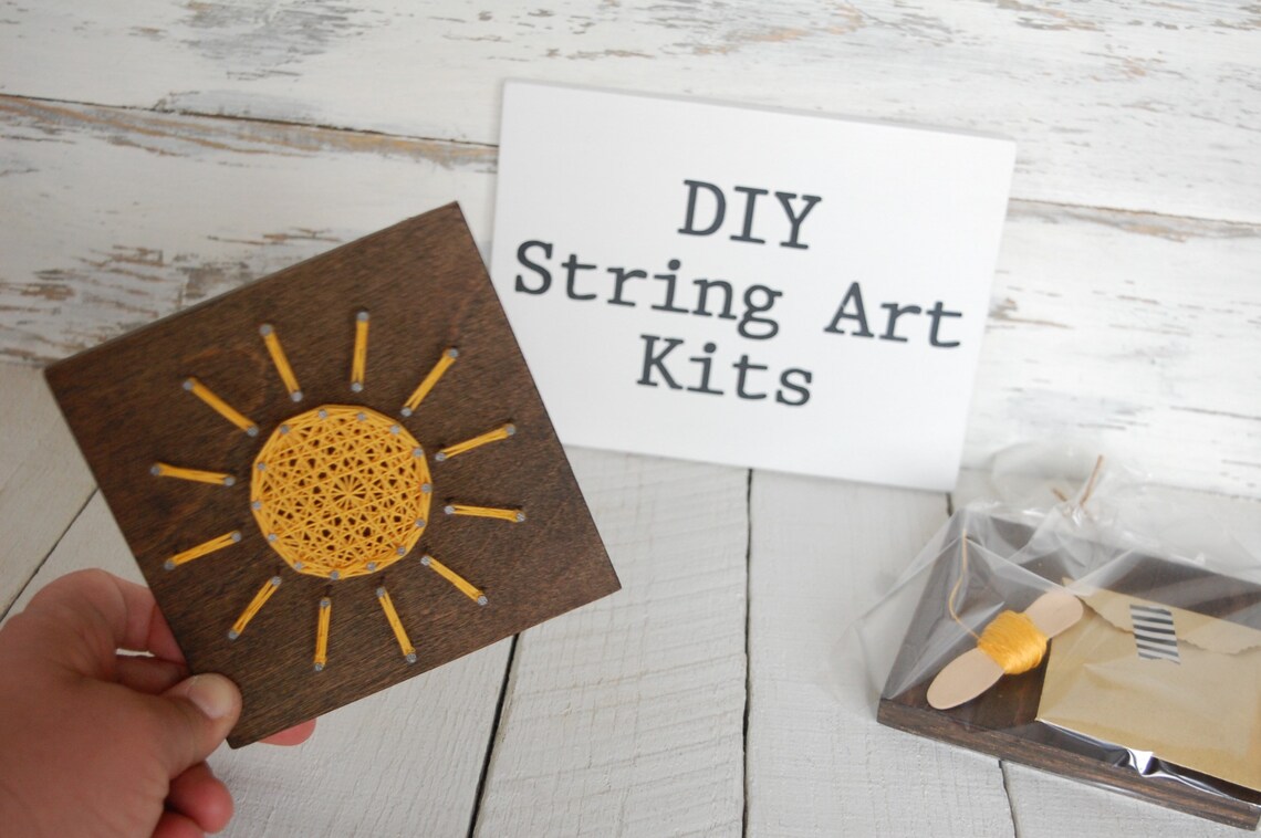 Sun String Art Kit Do It Yourself Sun Sign Farmhouse Sign | Etsy