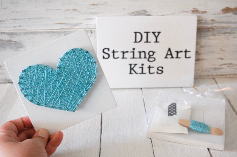 DIY HEART String Art Kit Do It Yourself Heart Sign | Etsy