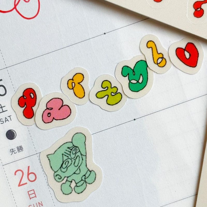 Typography Stickers - Etsy