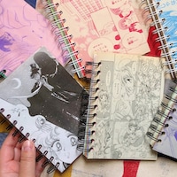 Manga Panel Style Grey Cat Girl Spiral Notebook Ruled Line - Etsy