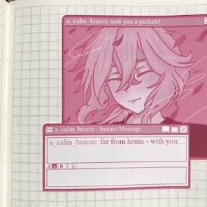 Genshin Impact Instant Message | Kazuha | Y2k Webcore | FREE SHIPPING ...