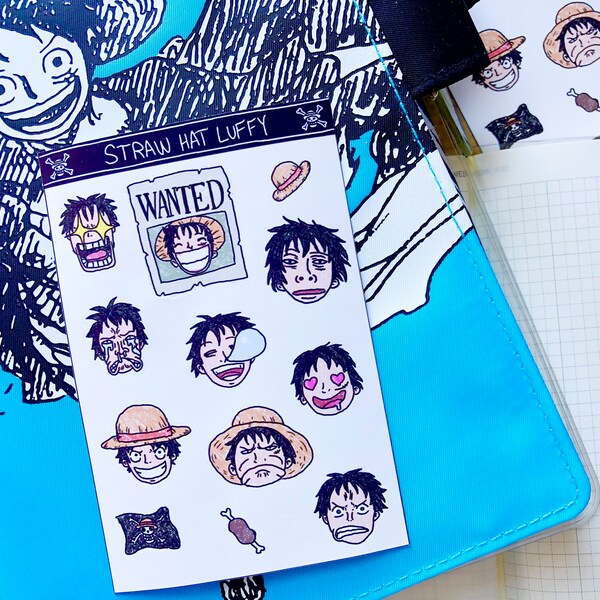 One Piece Stickers Sheet - Etsy
