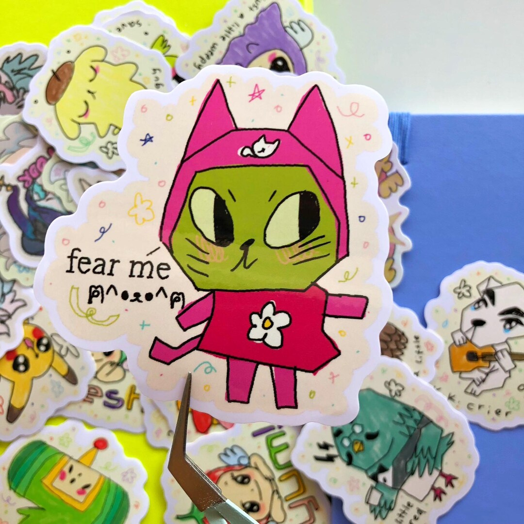 Digi-meow Vinyl Sticker: Animal Cuties, Video Game Art (3 Inch) - Etsy
