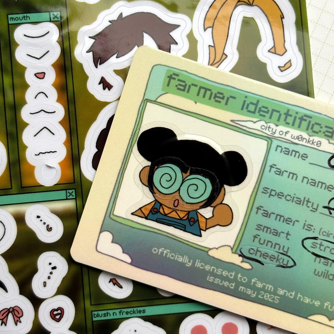 Dress up Stickers | Farming Sim Character | Clear Deco Stickers | FREE ...