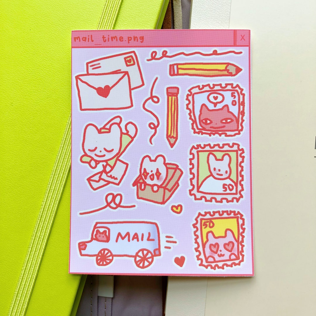 Mail Time.png | Sticker Sheet | FREE SHIPPING! | Waterproof Matte Paper ...