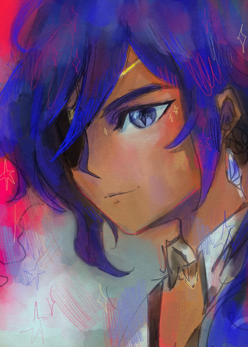 Kaeya Portrait Genshin Impact Print 5x7 Free Shipping W0nkk0 Etsy