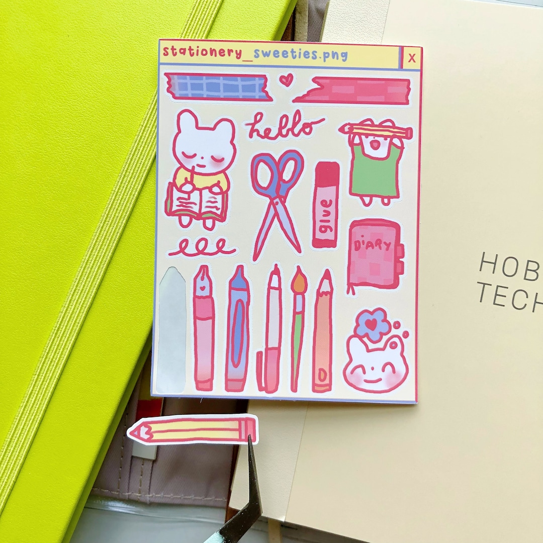 Stationery Sweeties.png | Sticker Sheet | FREE SHIPPING! | Waterproof ...