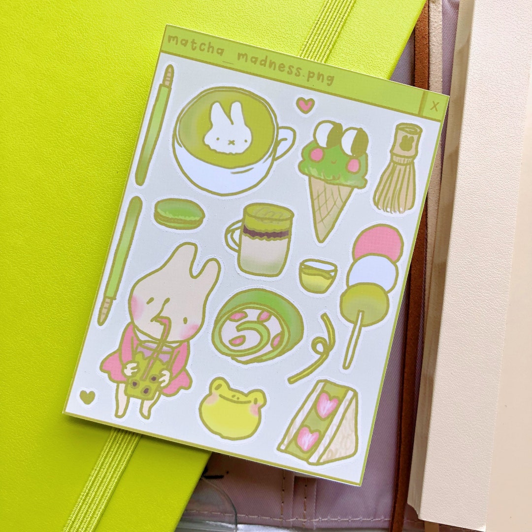 Matcha Madness.png | Sticker Sheet | FREE SHIPPING! | Waterproof Matte ...