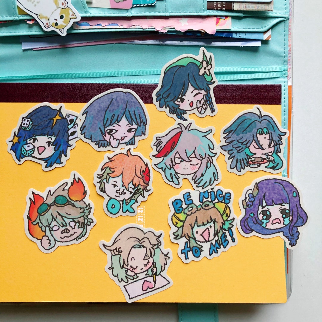 Genshin Impact Die Cut Stickers FREE SHIPPING Vinyl Stickers Kazuha ...