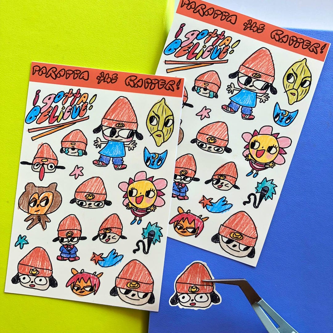 Rapping and Dancing Puppy | Sticker Sheet | FREE SHIPPING ...