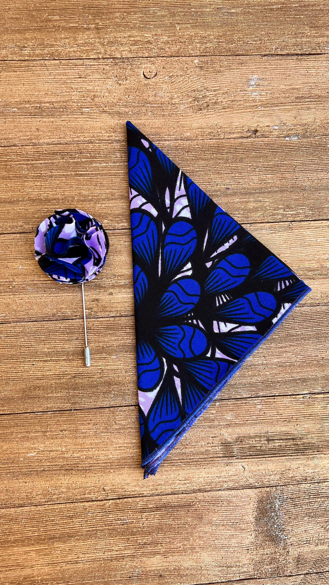 Purple and Blue Pocket Square Lapel Pins for Men Mens - Etsy