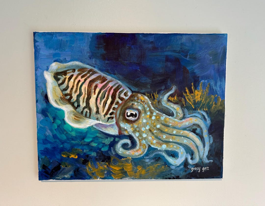 Original Cuttle Fish Painting - Etsy