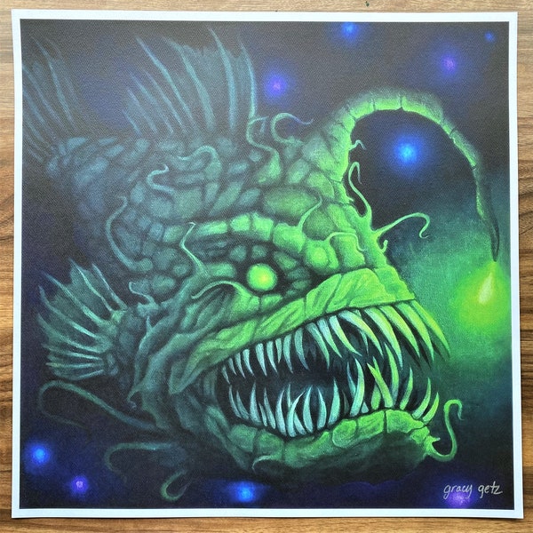 Angler Fish Art - Etsy