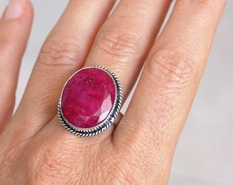 Ruby rings for women | Etsy