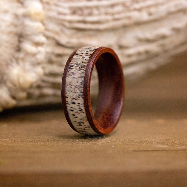 Elk Antler Ring - Etsy