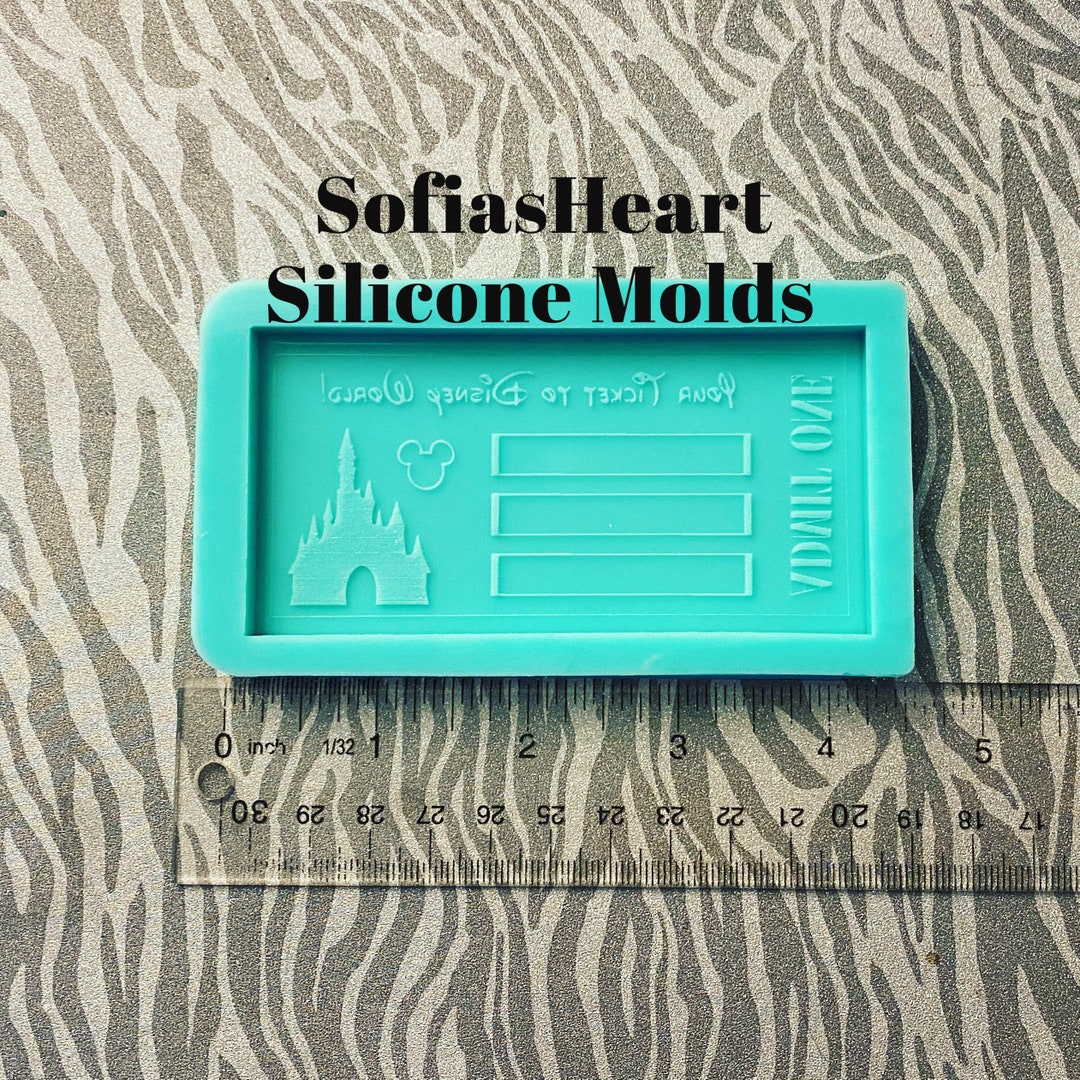 Castle World Ticket Silicone Mold, Uv Resin Mold, Silicone Mold, Soap ...