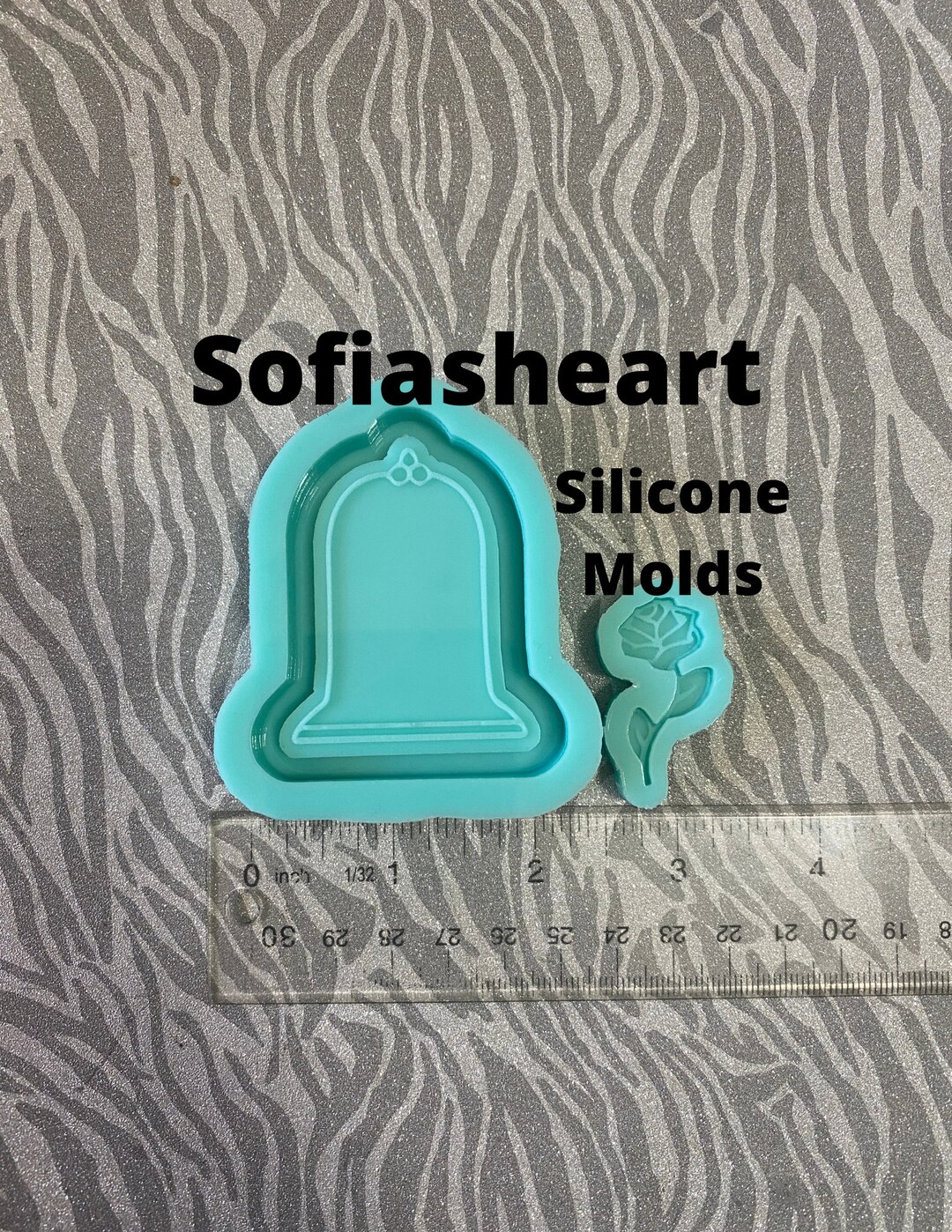 Bell With Rose Shaker Mold, Princess Silicone Mold, Silicone Mold ...