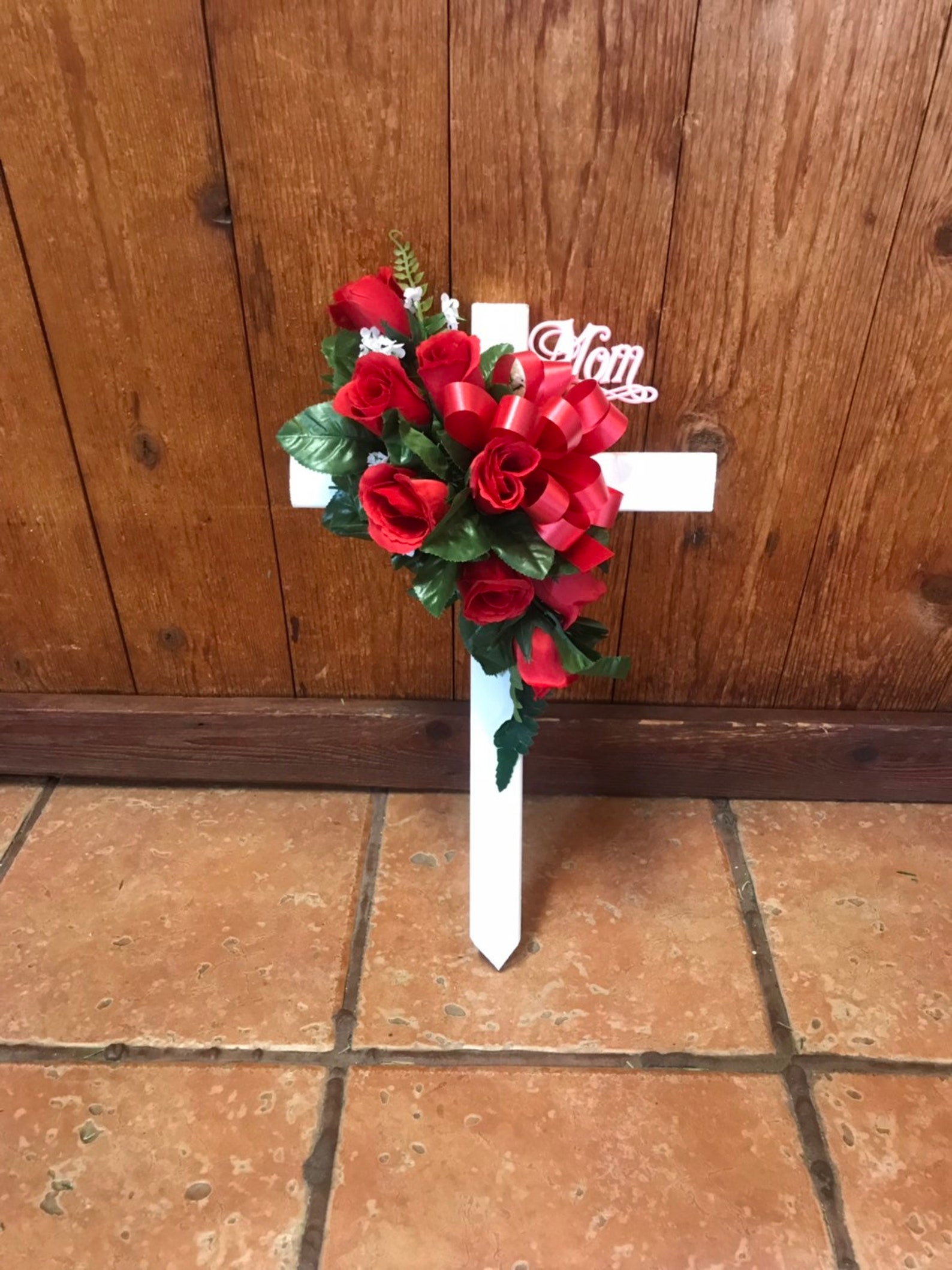 Cemetery Cross - Cemetary Flowers - Grave Decoration - Easter- Mother’s ...