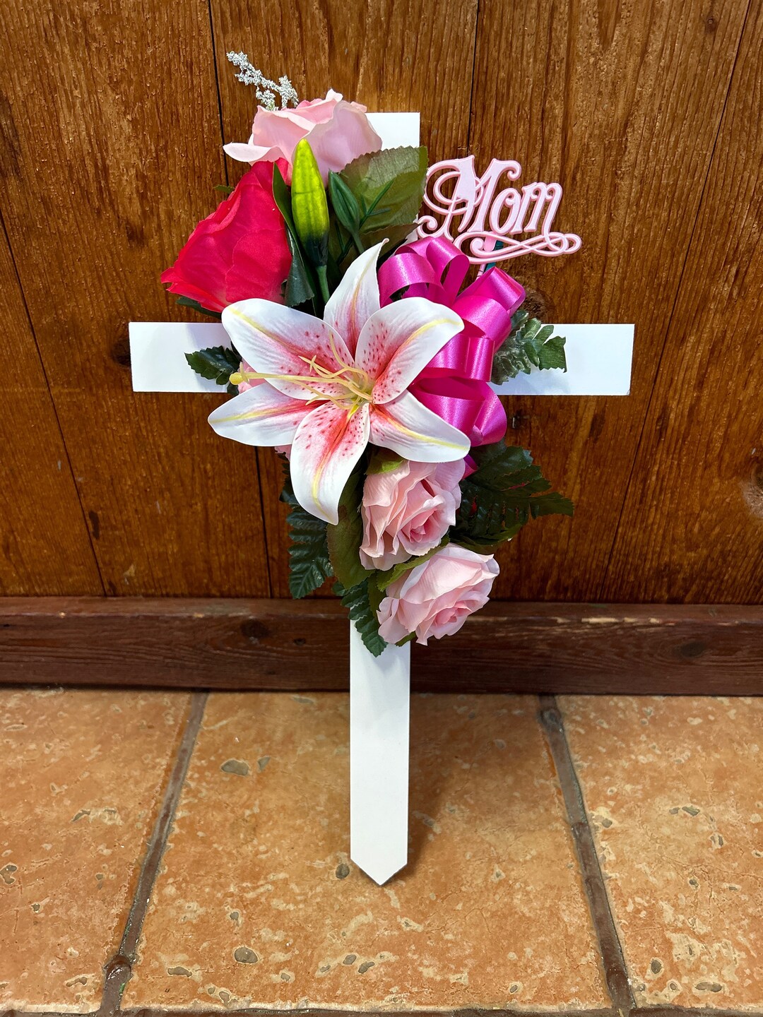 Cemetery Cross Cemetary Flowers Flowers for Grave Gravesite Decor ...