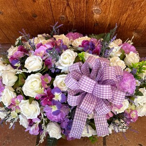 Spring Cemetery Flowers Cemetary Saddle Flowers for Grave - Etsy