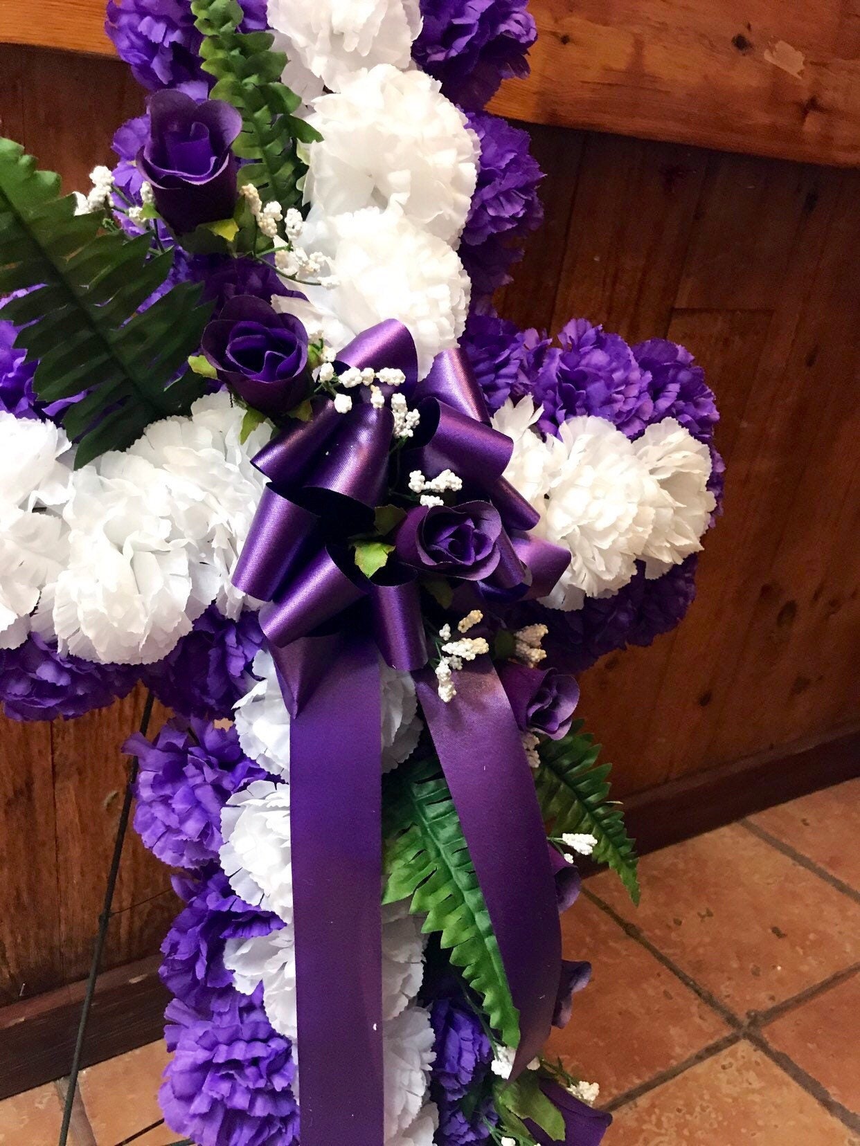 Cemetery Cross - Cemetary Flowers - Flowers for Grave - Cross - Easter ...