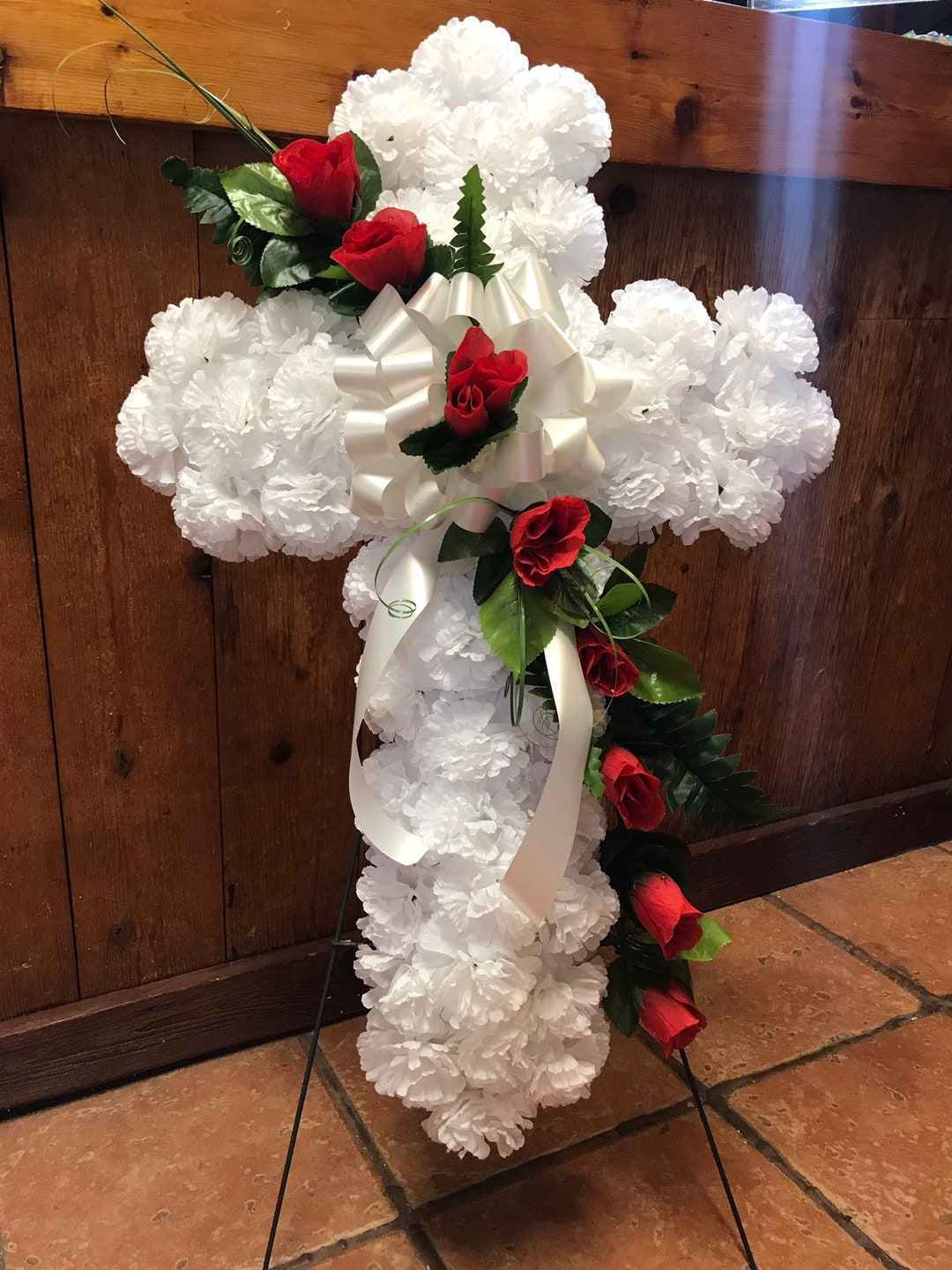 Cemetery Cross - Cemetary Flowers - Easter - Spring - Father’s Day ...