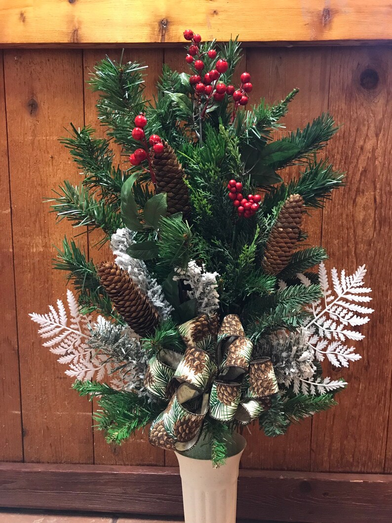 Cemetery christmas flowers winter cemetery flowers flowers | Etsy
