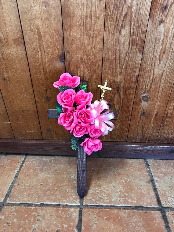 Wooden Cemetery Cross Cemetery Flowers Cemetary Cross - Etsy