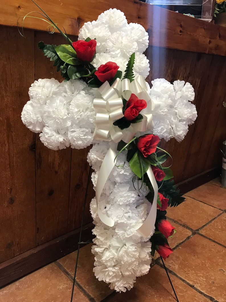 Cemetery Cross Cemetary Flowers Easter Spring Fathers - Etsy