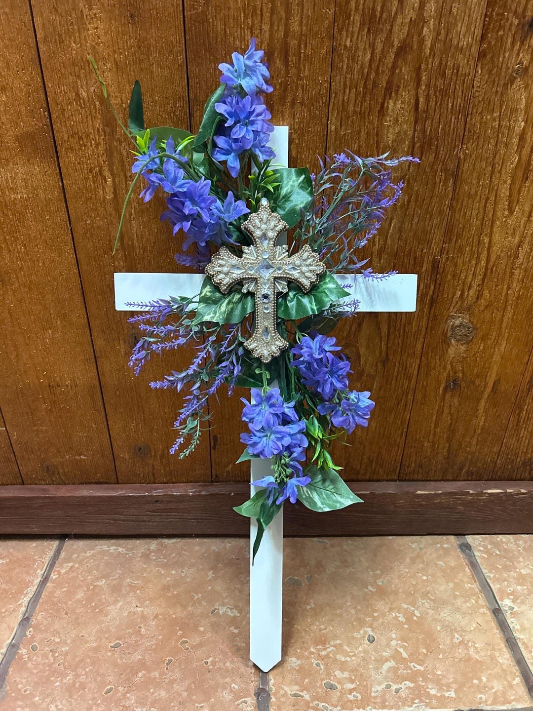 Cemetery Cross - Cemetary Flowers - Grave Decoration - Easter- Mother’s ...