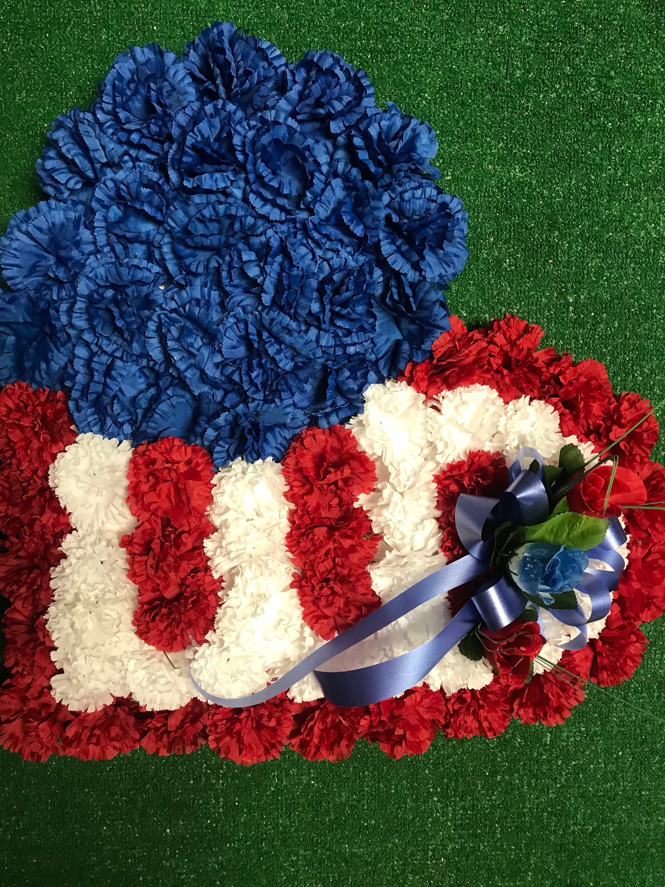 Cemetery heart of flowers cemetary flowers wreath heart | Etsy