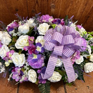 Spring Cemetery Flowers Cemetary Saddle Flowers for Grave - Etsy