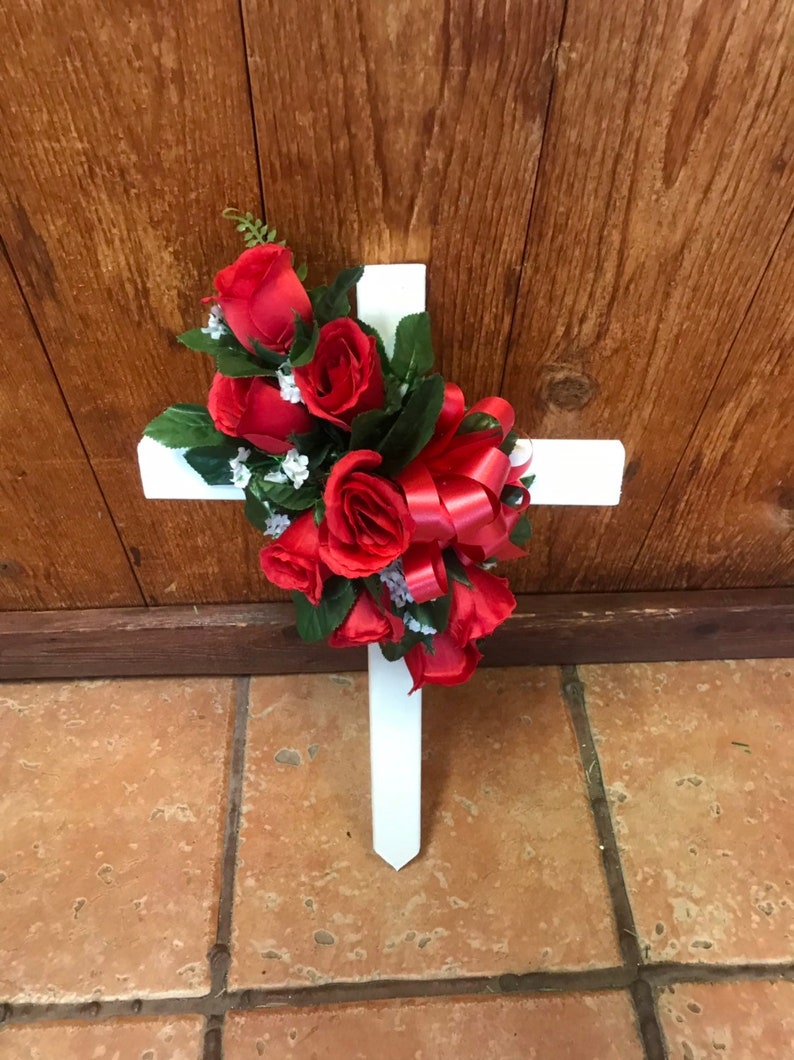 Cemetery Cross - Cemetary Flowers - Grave Decoration - Easter- Mother’s ...