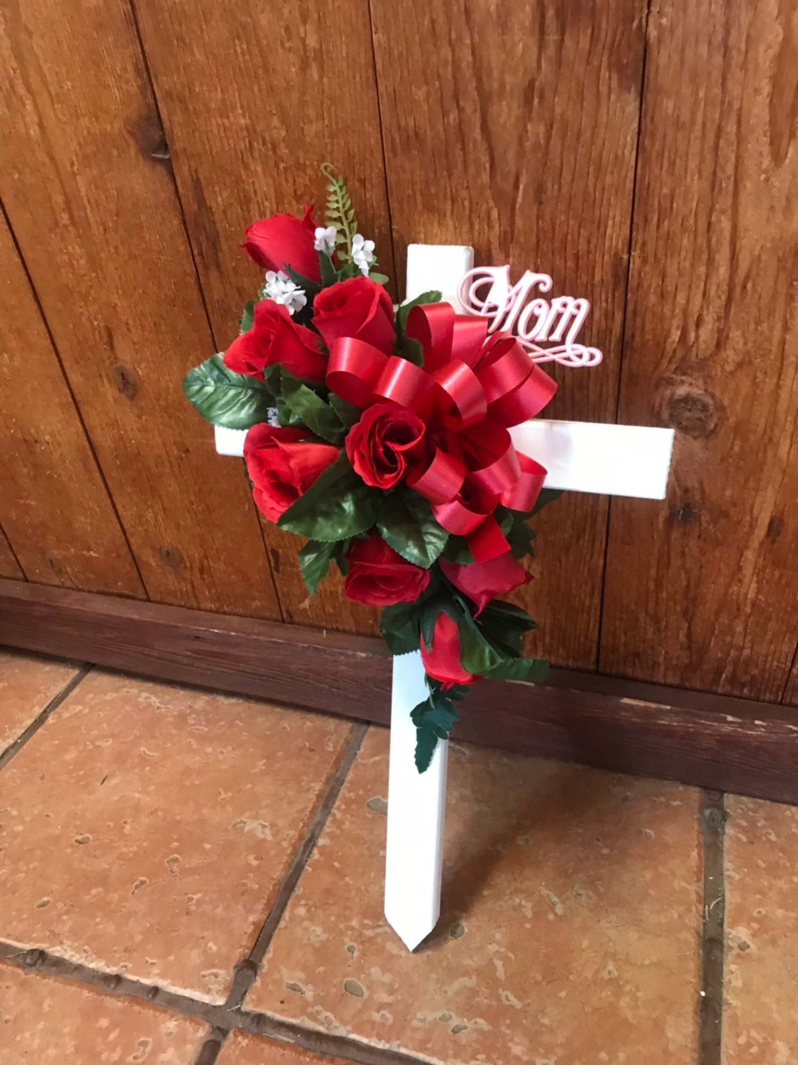 Cemetery Cross - Cemetary Flowers - Grave Decoration - Easter- Mother’s ...