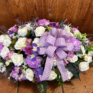 Spring Cemetery Flowers Cemetary Saddle Flowers for Grave - Etsy