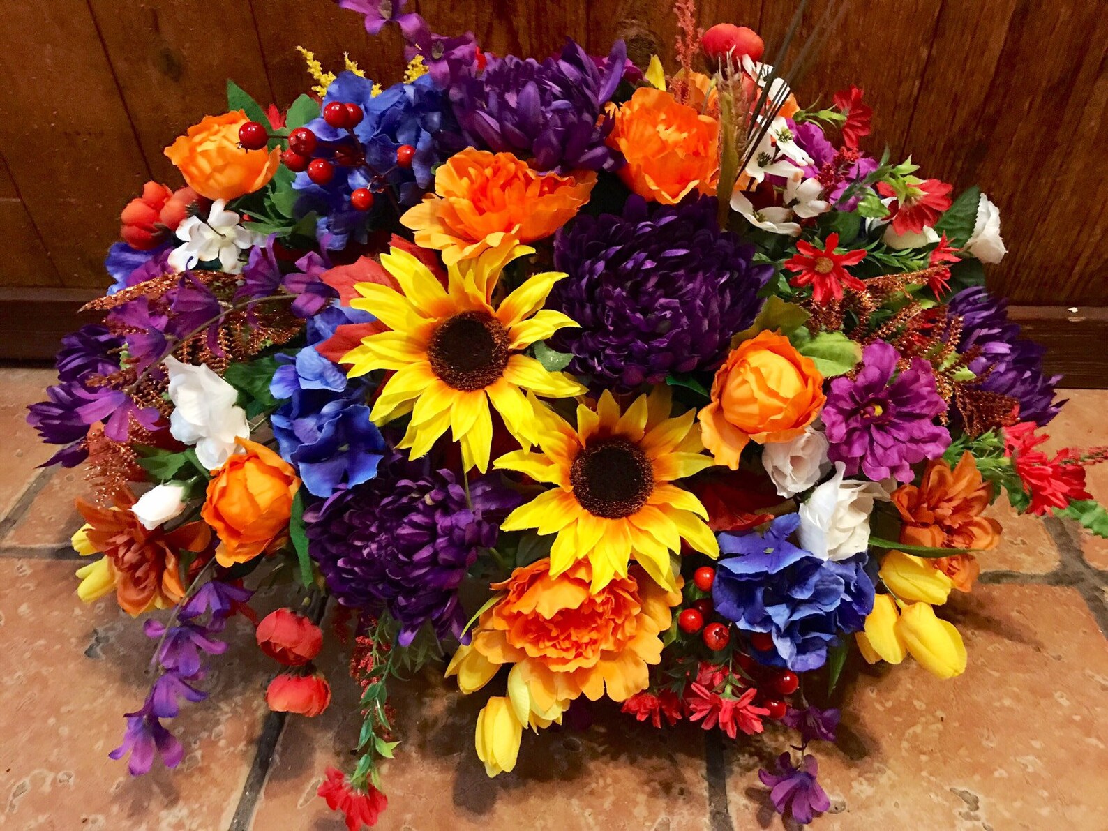 Cemetery Saddle Flowers for Grave Gravesite Decor Fall - Etsy