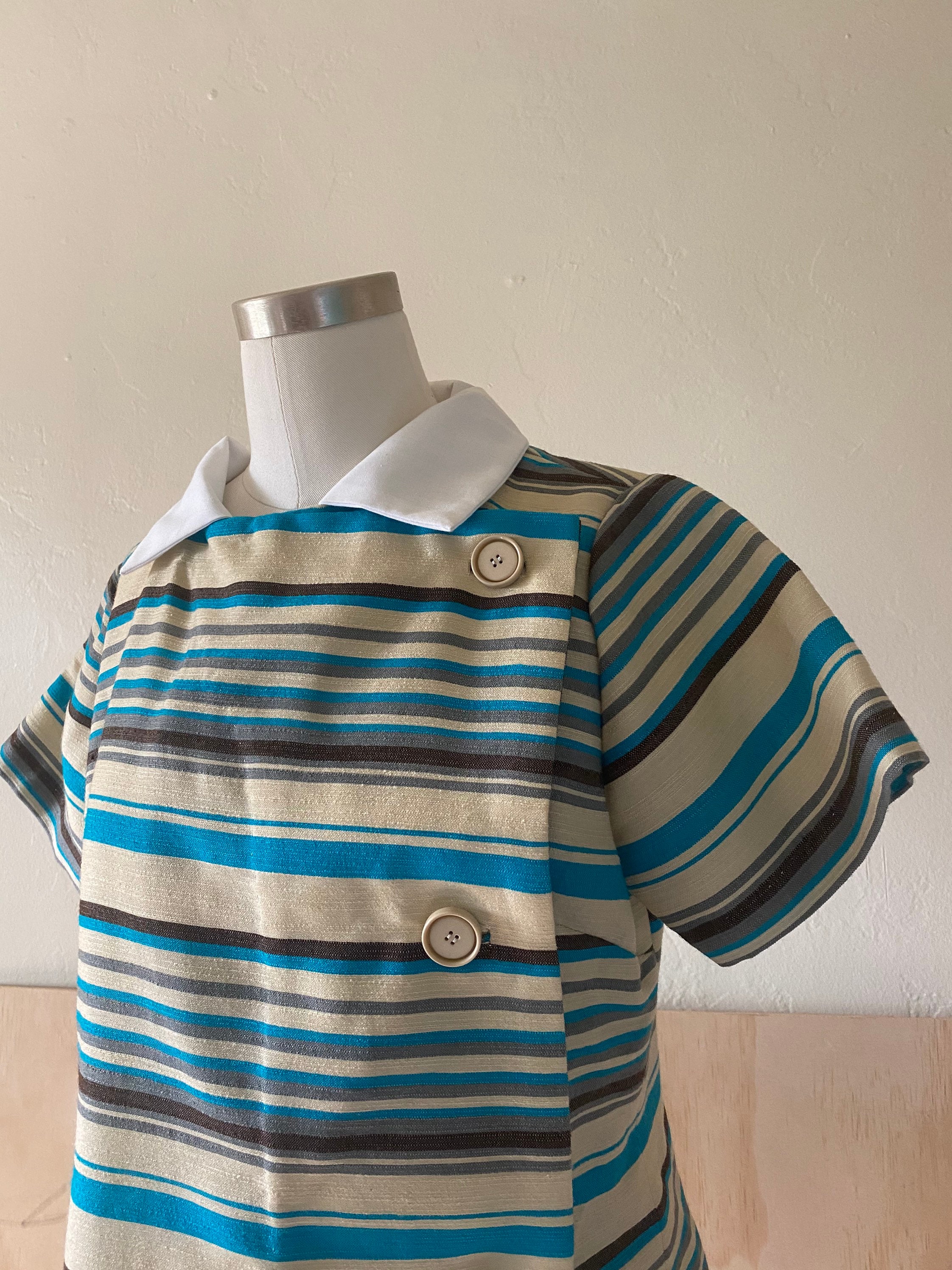 Vintage 60s Retro Striped Matching Skirt Set With Suit Jacket | Etsy