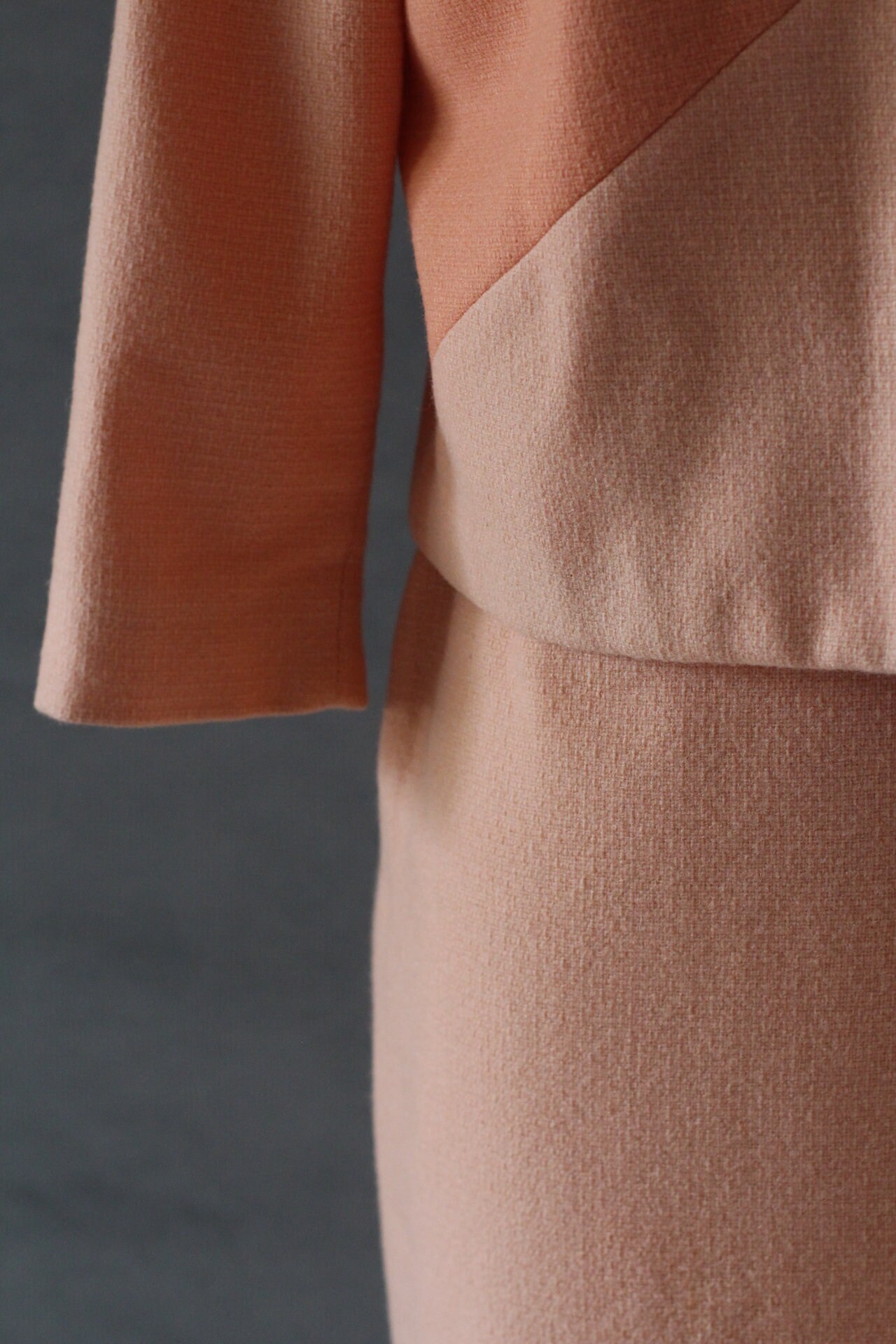 Vintage 60s Colorblocked Matching Set With Peach and Orange Peter Pan ...