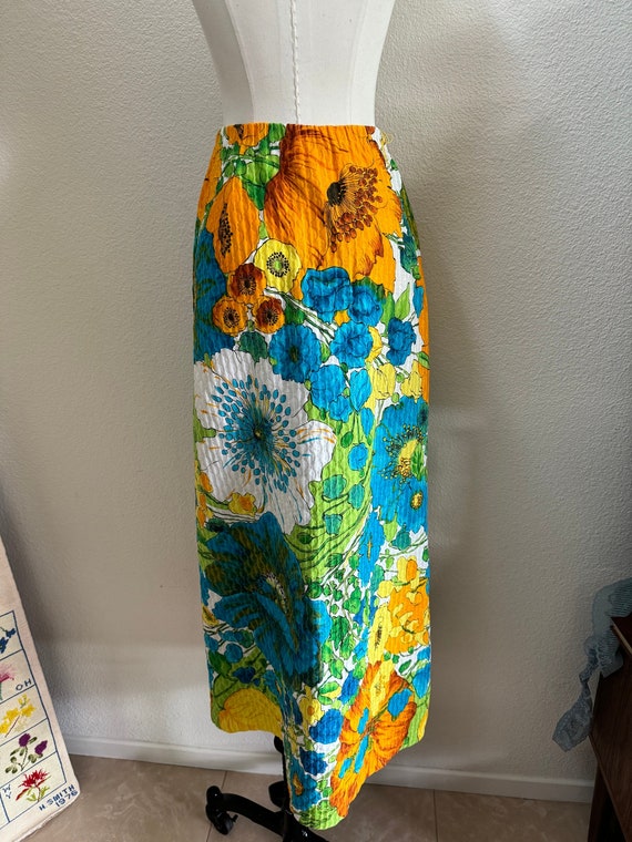 Vintage 60s Mod Midi Psychedelic Textured Patchwork S… - Gem