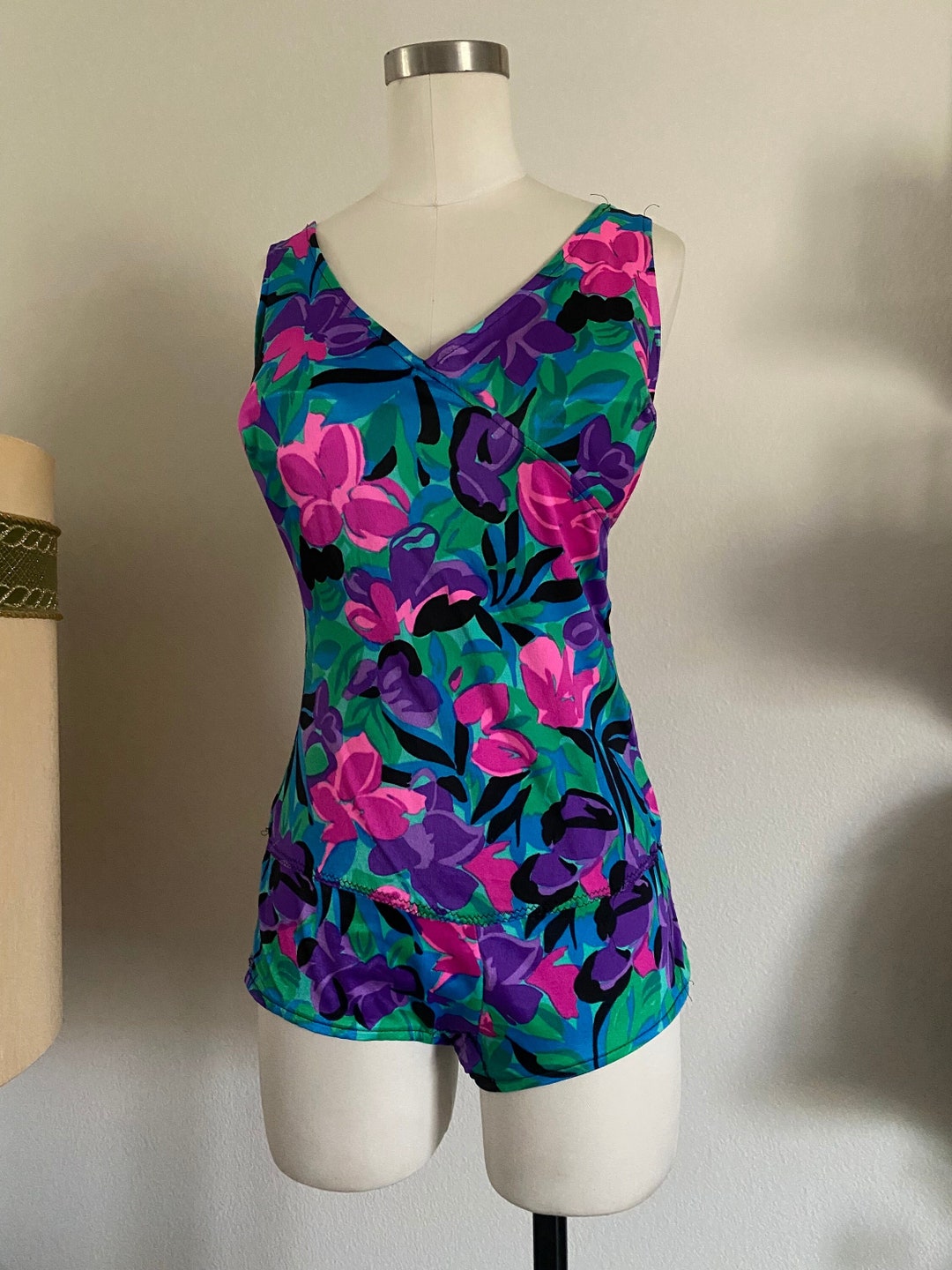 Vintage 60s 70s Maxine of Hollywood One Piece Bathing Suit With ...