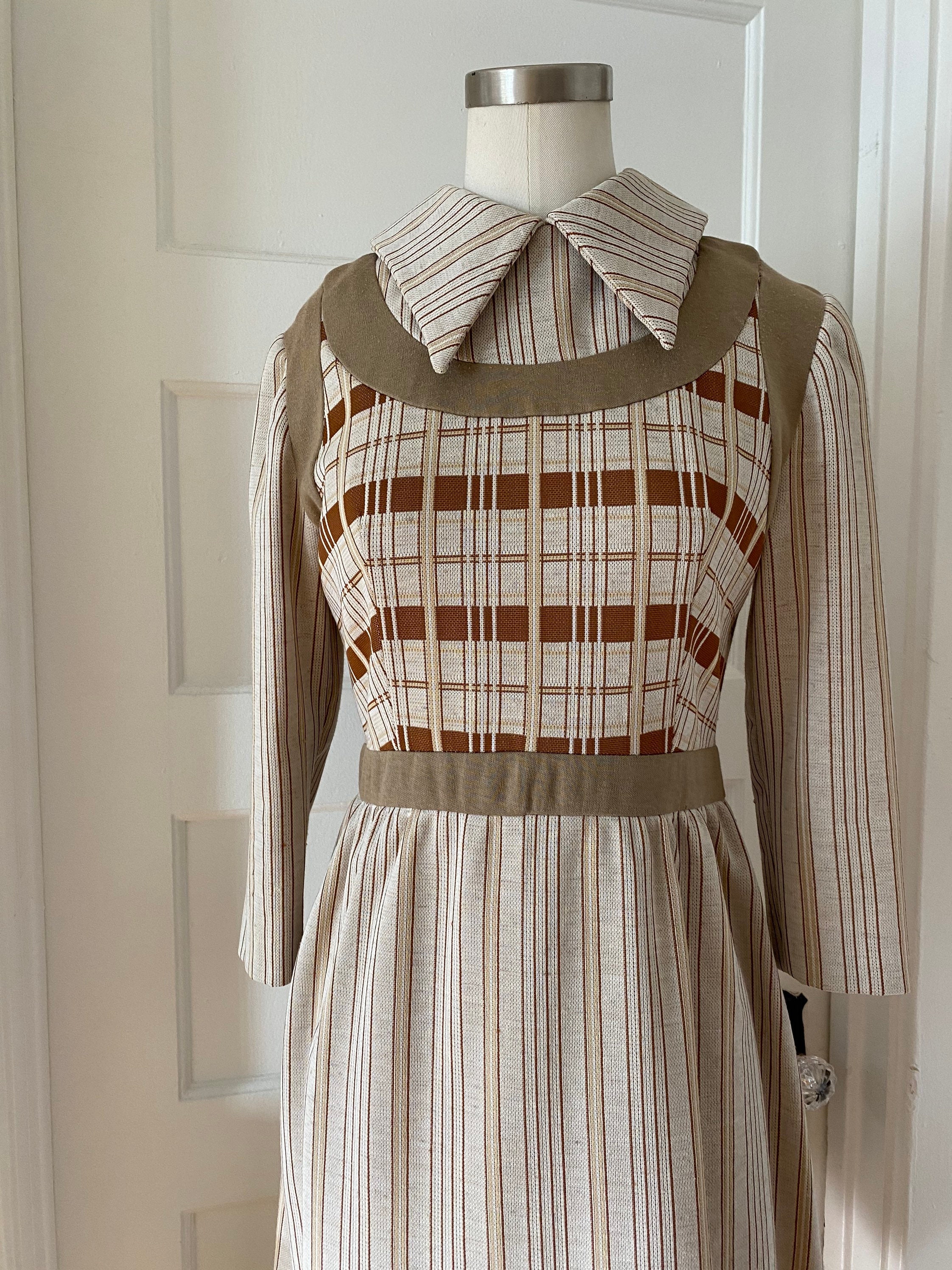 Vintage 60s Mod Micro Mini Dress With Vertical Stripes and | Etsy