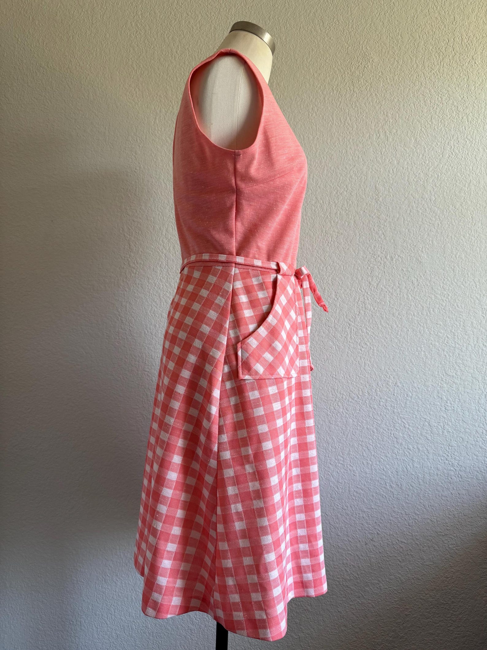 60s Mod Mini Tank Dress in Gingham With Matching Cropped Jacket; 60s ...