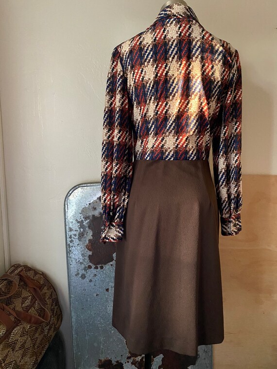 Vintage 60s Mod Micro Mini Abstract Polyester Dress w… - Gem