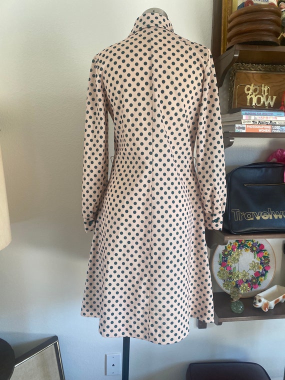 Vintage 60s Mod Micro Mini Dress with Forest Green Po… - Gem