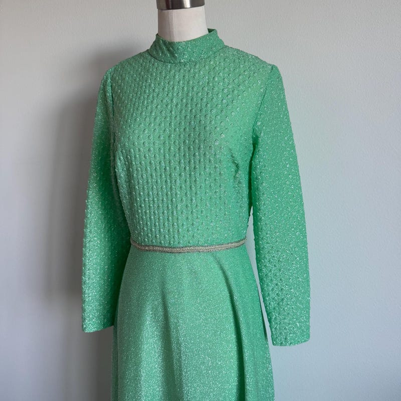 60s Silver Sequin Dress - Etsy