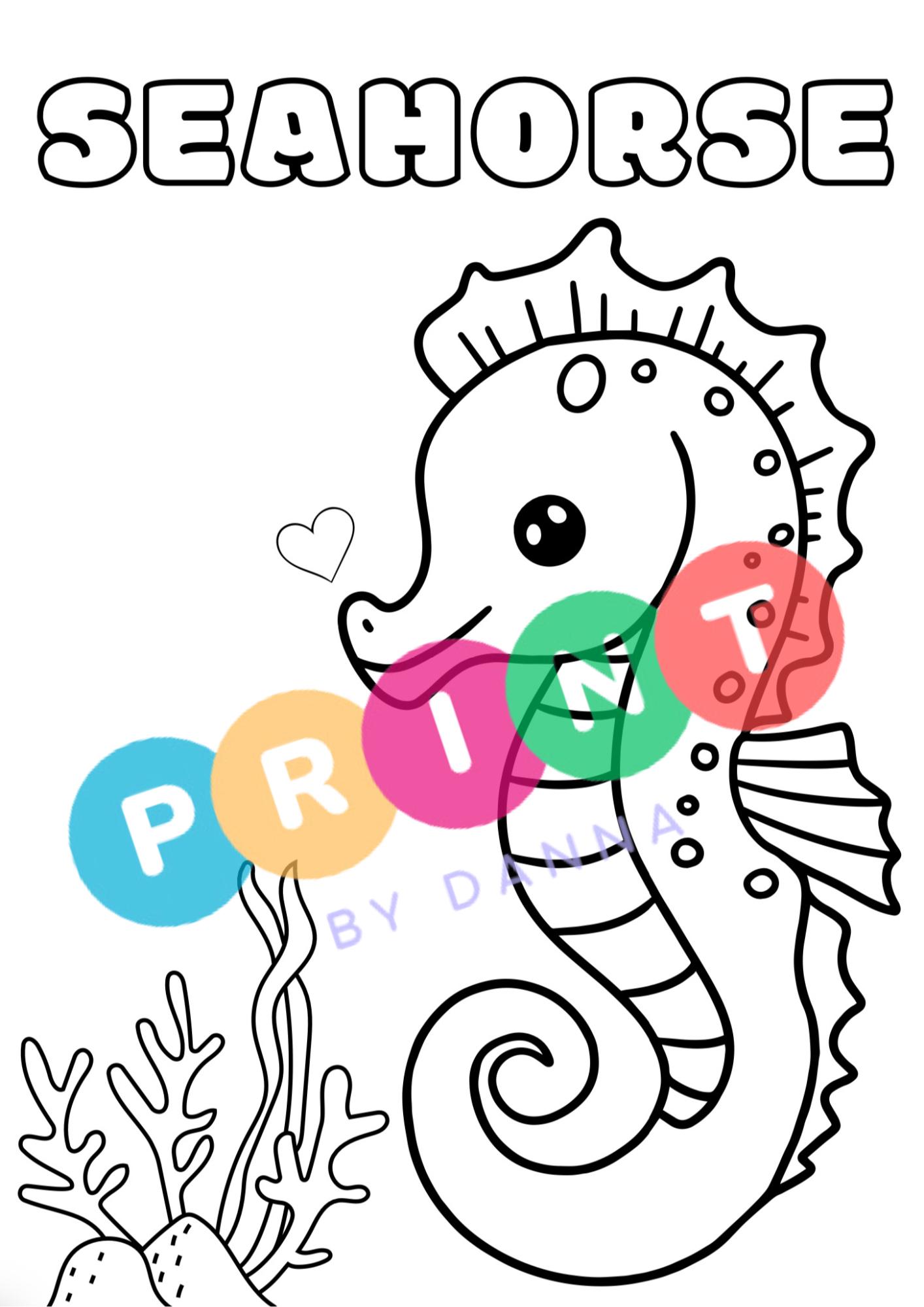 PRINTABLE Coloring Book Under the Sea Animals for Children - Etsy