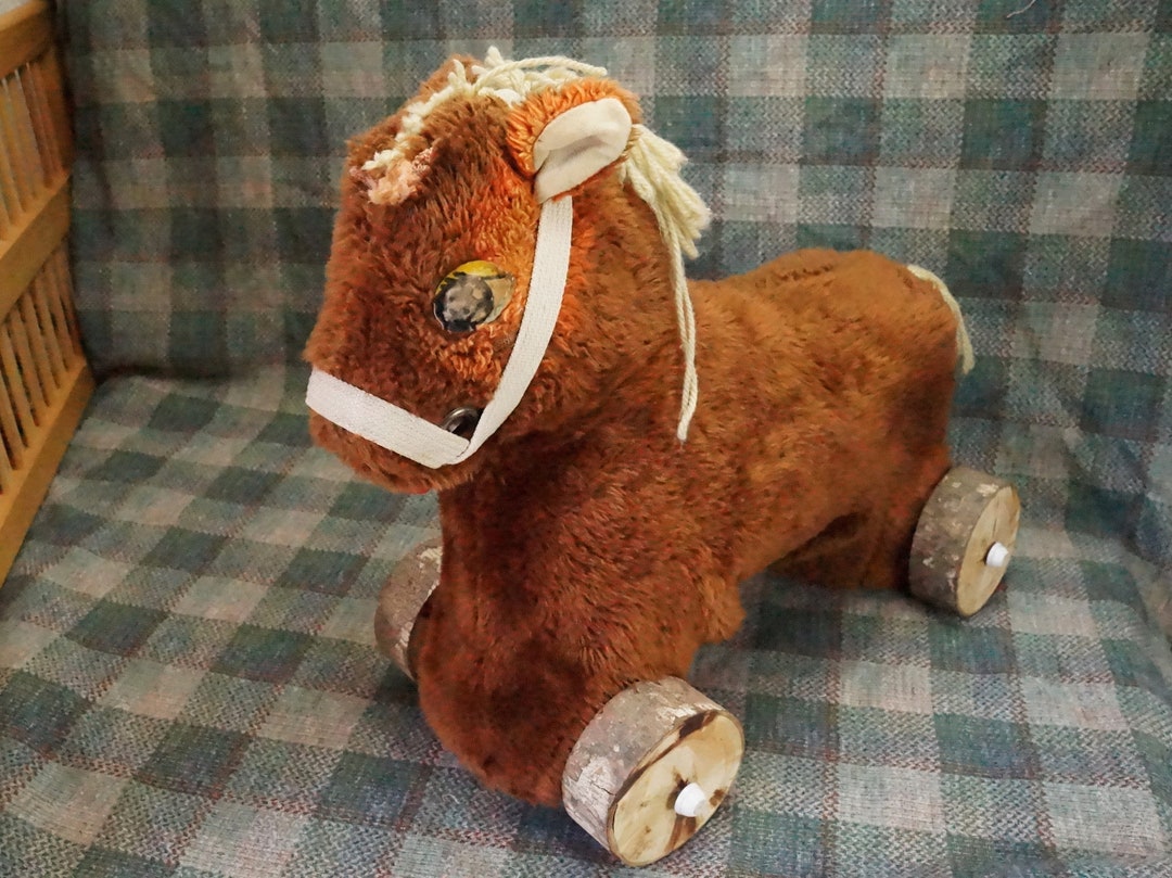 Vintage Ride on Pony/pony With Wheels/toy Horse to Ride/playskool ...